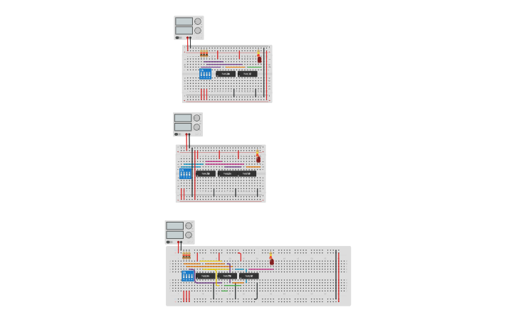 Circuit design Diseño digital-Lógica Combinacional - Tinkercad