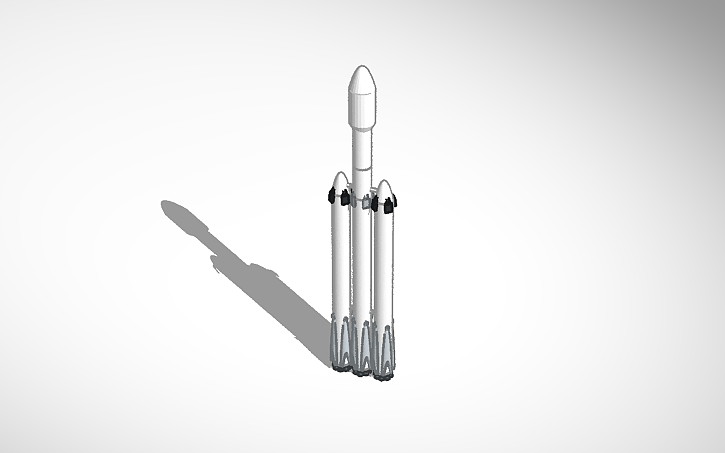 3D design First stages of Falcon 9 - Tinkercad