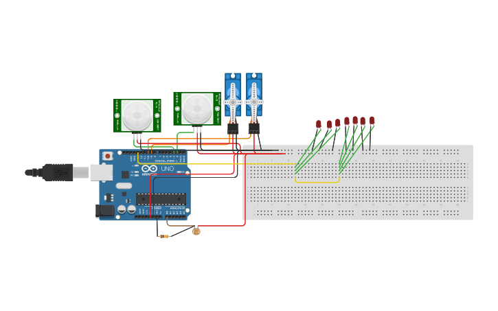 Circuit Design Servo Ldr Tinkercad
