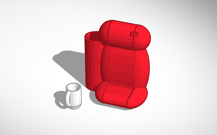 3D design coffee cup and machine | Tinkercad