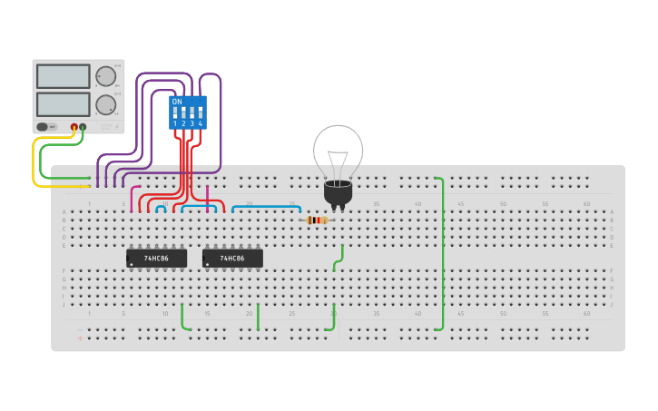 Circuit Design Parity Checker Tinkercad