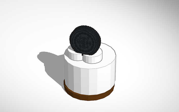 3D design Postre con oreo - Tinkercad