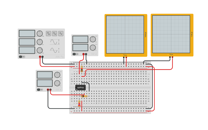 Circuit design Closed Loop Non-Inverting Op-Amp_Muhammad Daffa Aryasetya - Tinkercad