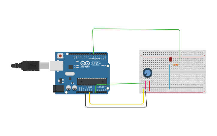 Circuit design PWM na Placa de Arduino | Tinkercad