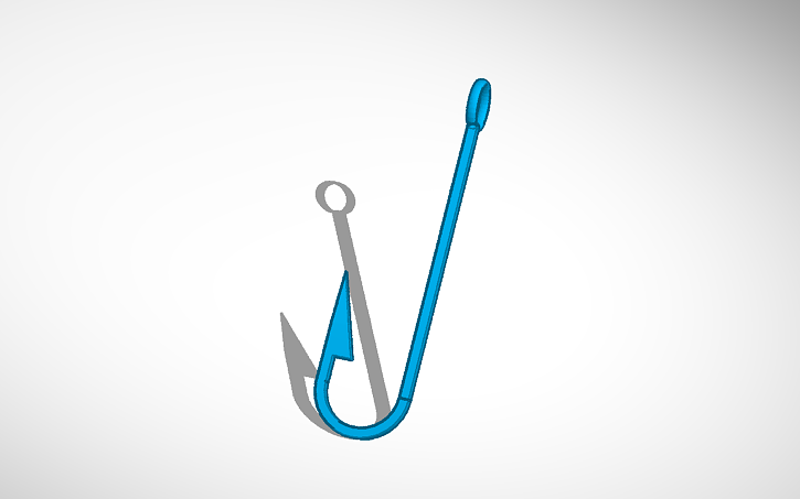 3D design Copy of fish hook. - Tinkercad