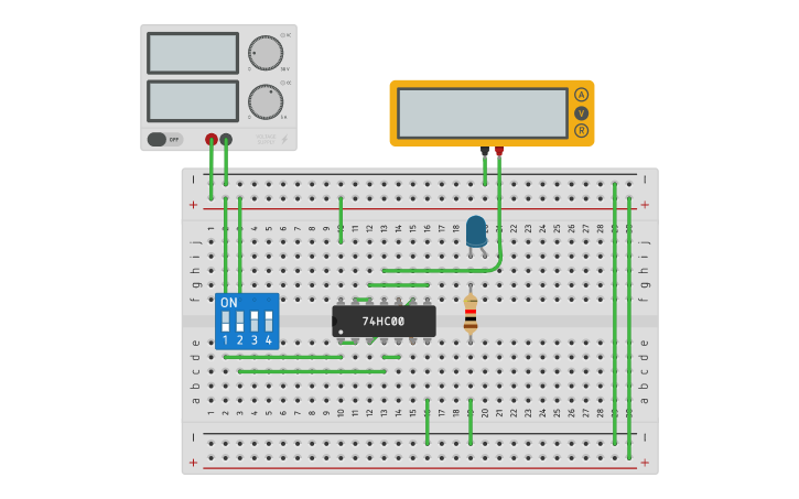 Circuit design 3_8_NOR Gate Using NAND Gate - Tinkercad