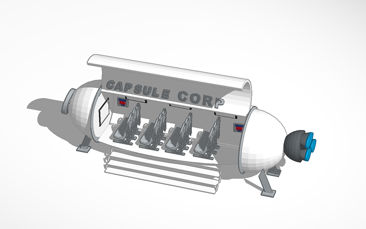 3D design capsule corp space plane - Tinkercad