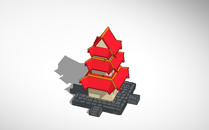 3D design Pagoda - Tinkercad
