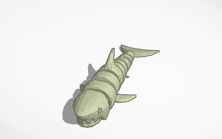 3D design Articulated Shark - Tinkercad