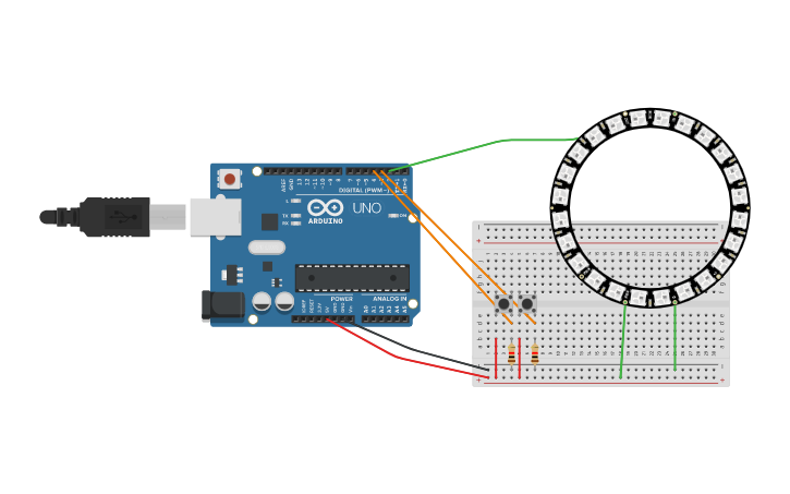 Circuit design NeoPixel A | Tinkercad