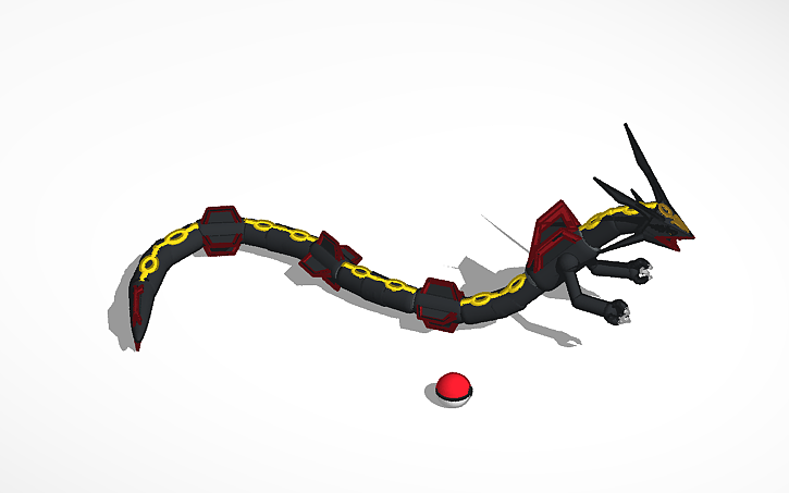 3D design shiny rayquaza - Tinkercad