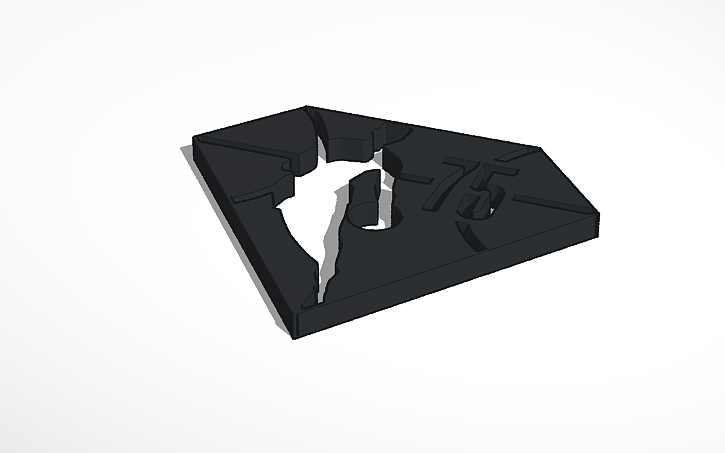 3D design NBA 75 LOGO - Tinkercad