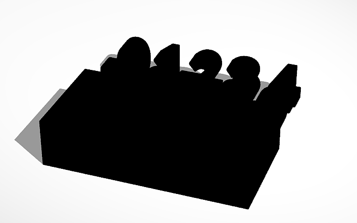 3d Design Puzzle Number Tinkercad