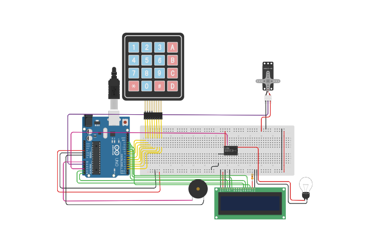 Circuit design Cerradura Electronica - Tinkercad