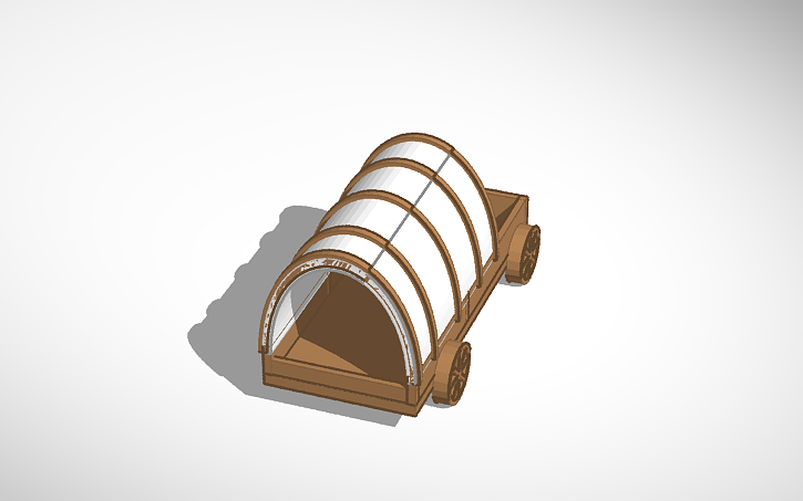 3D design wagon - Tinkercad