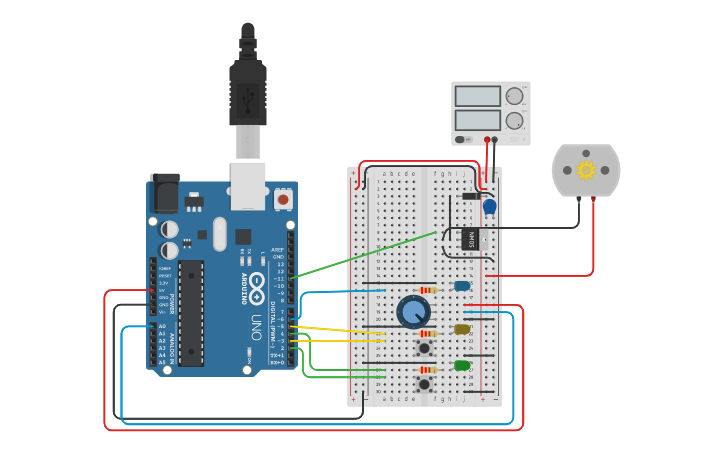 Circuit design Lab THM Part E MOSFET | Tinkercad