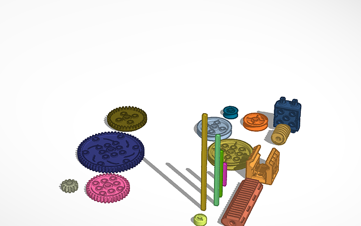 3D design VEX Gears and Pulleys - Tinkercad