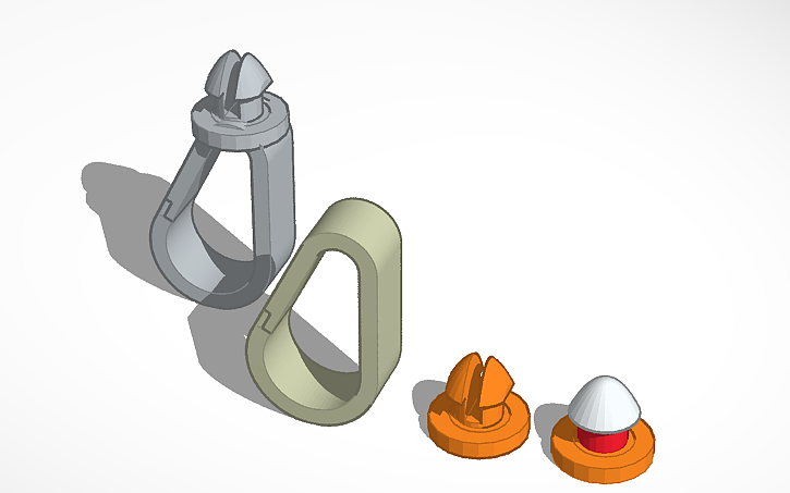 3D design Carabiner with Locking Joint - Tinkercad