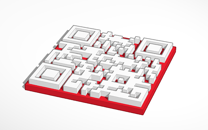 3D design QR code - Tinkercad