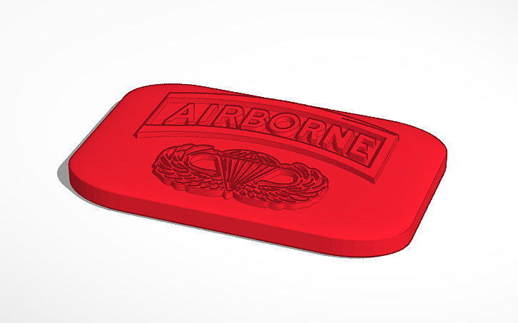 3D design Airborne Keychain | Tinkercad