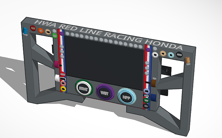 3D design Formula 1 Steering Wheel - Tinkercad
