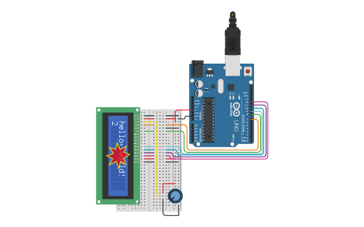 Circuit design Justin: Lesson 9 – LCD Display Part 1: - Tinkercad