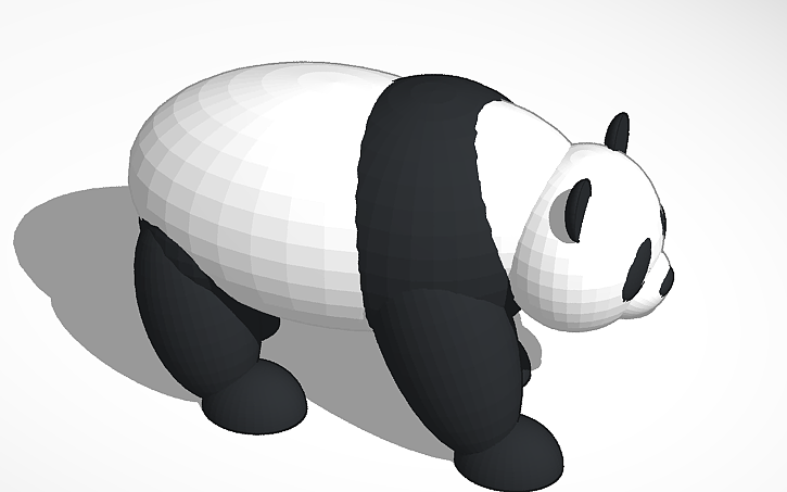 3D design Giant panda - Tinkercad