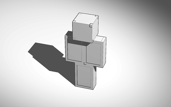 3D design MInecraft Avatar Template - Tinkercad