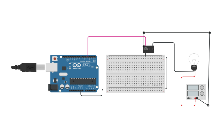 Circuit design Rele - Tinkercad