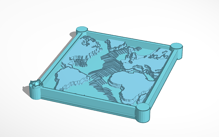 3D design mid atlantic ridges+continental shelf map | Tinkercad