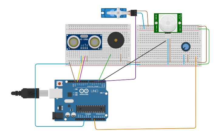 Circuit design Mini Project Microprocessor Abg Arif - Tinkercad