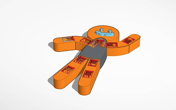 3D design articulated gingerbread - Tinkercad