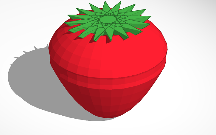 3D design Strawberry - Tinkercad