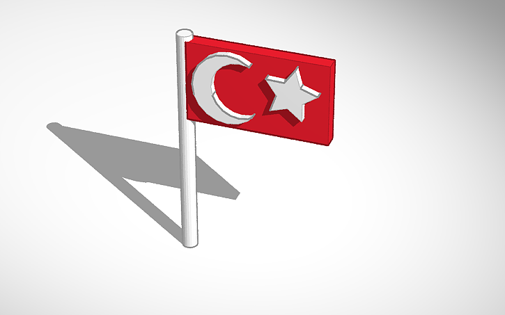 3D design Türk Bayrağı | Tinkercad