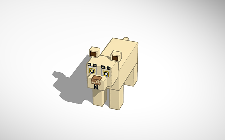 3D design Minecraft lion (Tan Female) | Tinkercad
