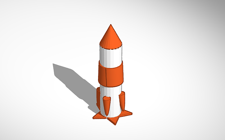 3D design The Orange rocket - Tinkercad