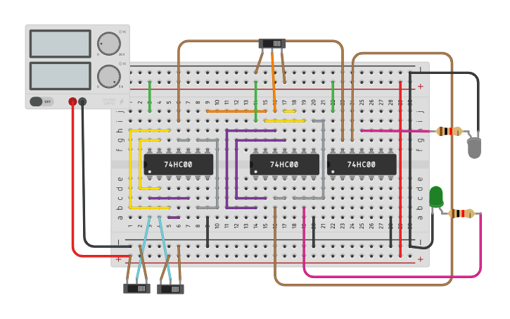 Circuit design FULL SUBTRACTOR USING NAND - Tinkercad