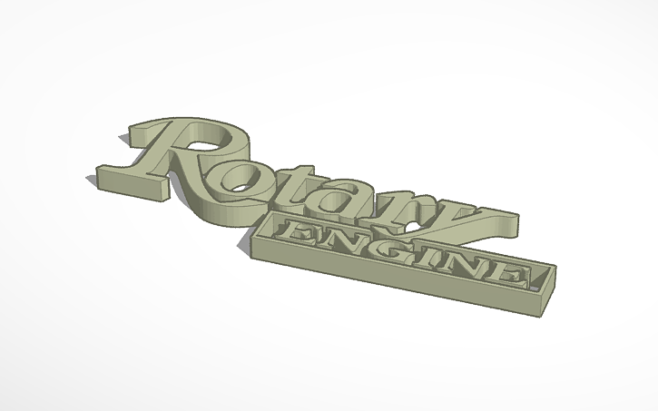 3D design Rotary Engine classic emblem - Tinkercad