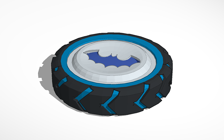 3D design Batmobile Wheel and Preview..... - Tinkercad