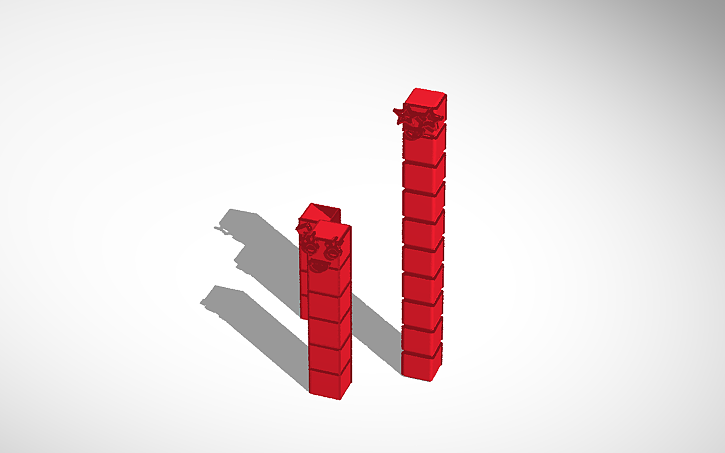 3D design number blocks standing tall 4,6,10 | Tinkercad