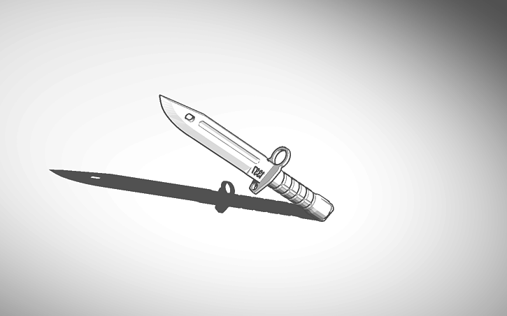 3D design bayonet from CS:GO - Tinkercad
