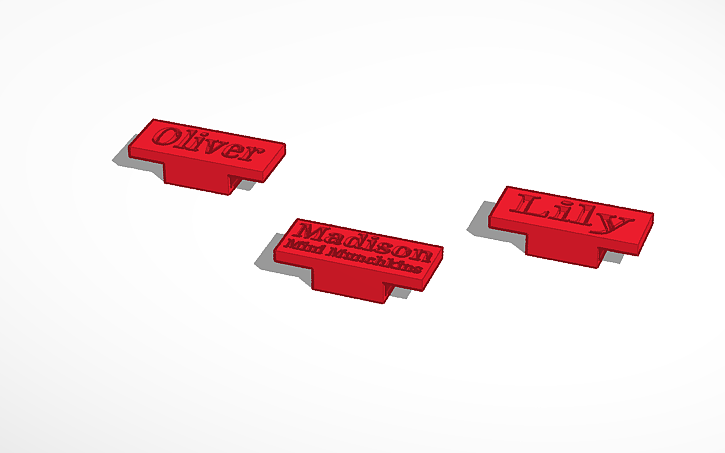 3D design shoe names - Tinkercad