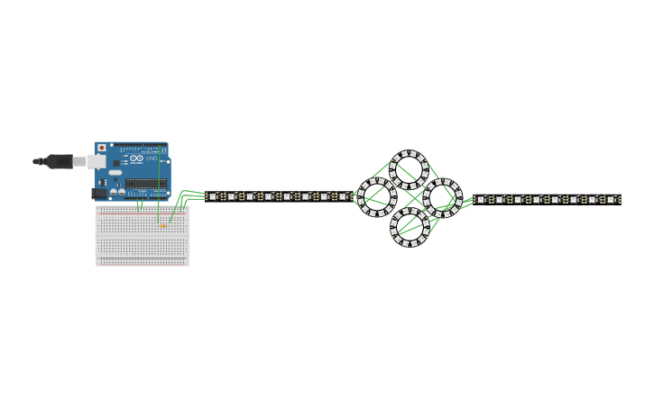 Circuit design NEOPIXEL | Tinkercad