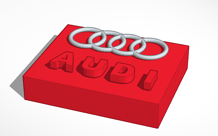 3D design Audi Symbol - Tinkercad
