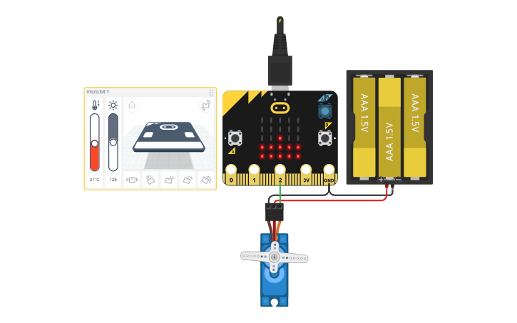 Circuit design temperature - Tinkercad