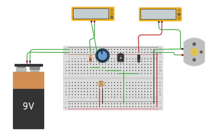 Circuit design BJT PRIMER PUNTO | Tinkercad