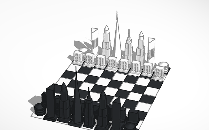 3D design Chess project - Tinkercad
