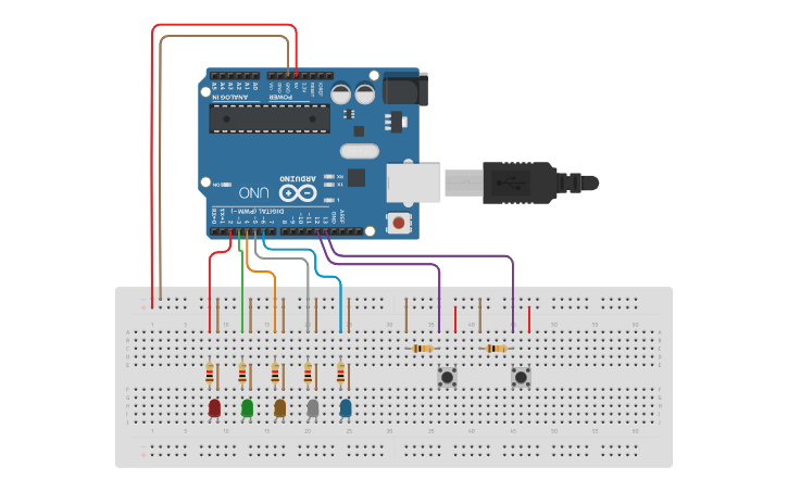 Circuit design Exercicio Caique - Tinkercad