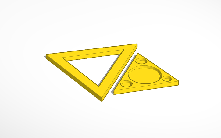 3D design Isoceles Hollow Triangle - Tinkercad