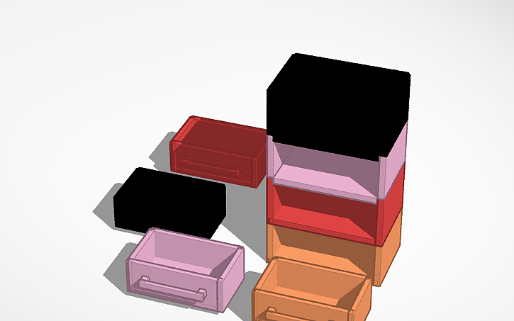 3D design Storage system - Tinkercad